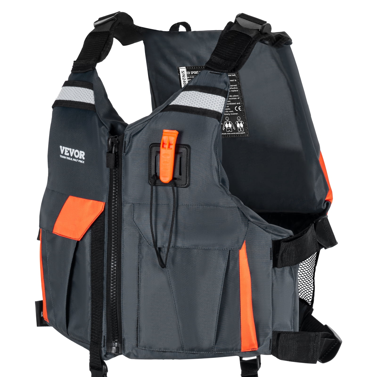 VEVOR Life Vest for Watersports (PFD), Life Jacket with Waterproof ...