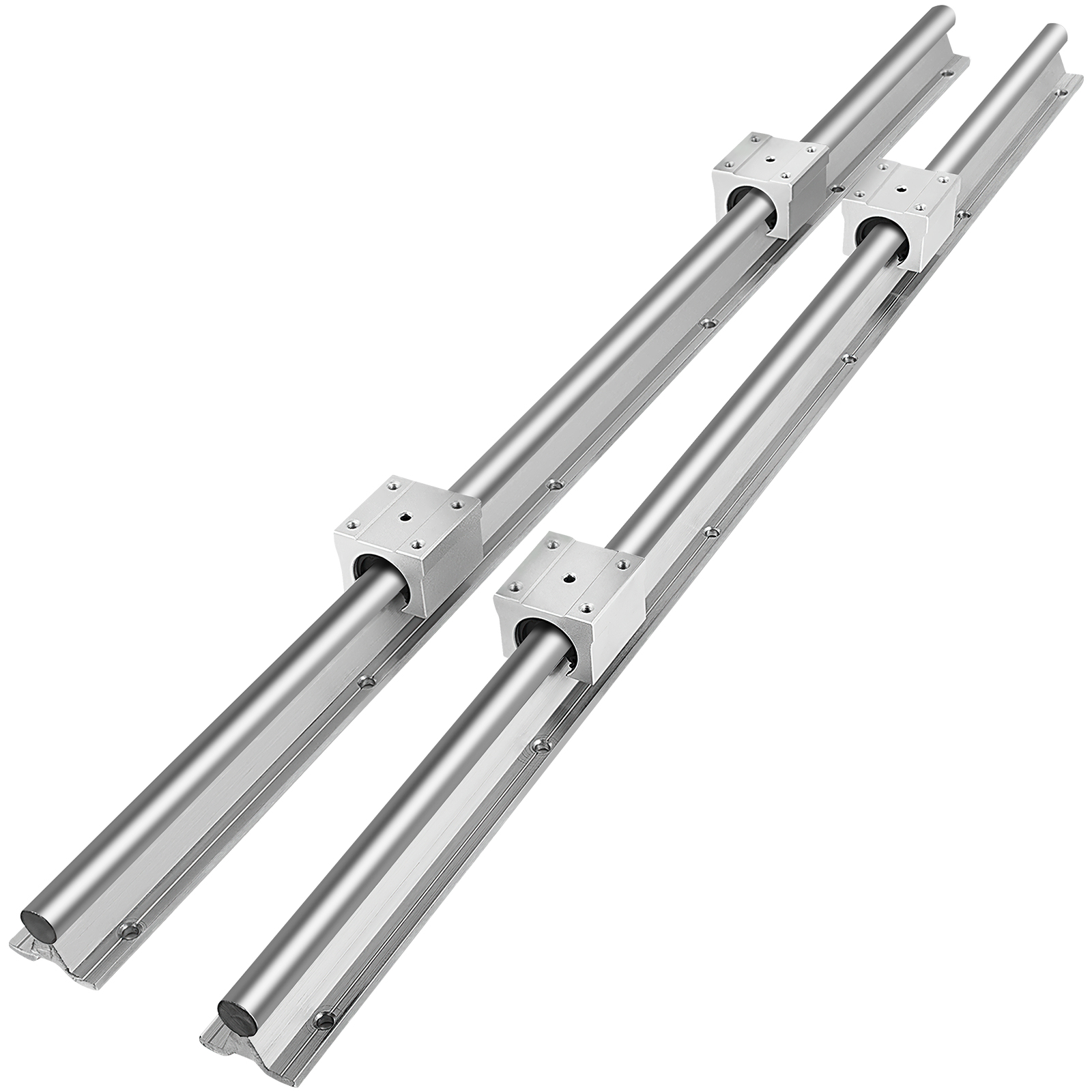 INTSUPERMAI Aluminum Cylindrical Guide Linear Slide Rail Supported ...