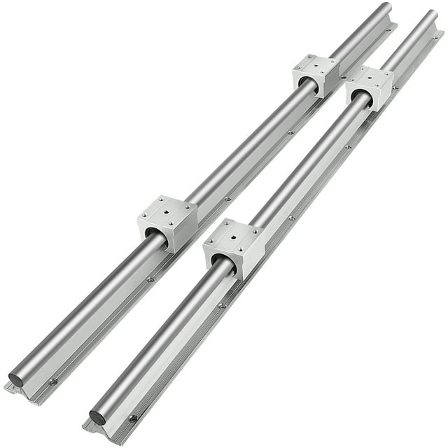 VEVOR Linear Rail 2 Set SBR 25-1200mm 2 Linear Rail Guide and 4SBR25UU ...