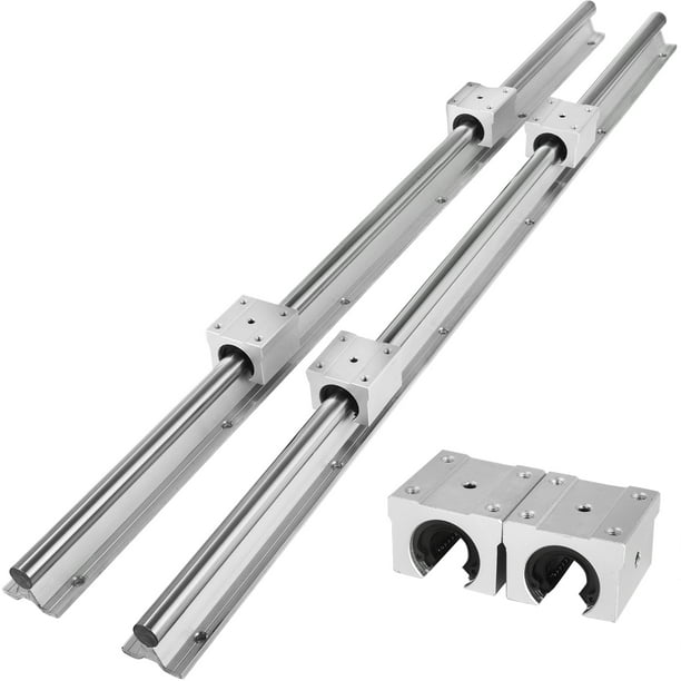 VEVOR Linear Rail 2 pcs SBR16-1000mm Linear Slide Rail 4 pcs SBR16UU ...