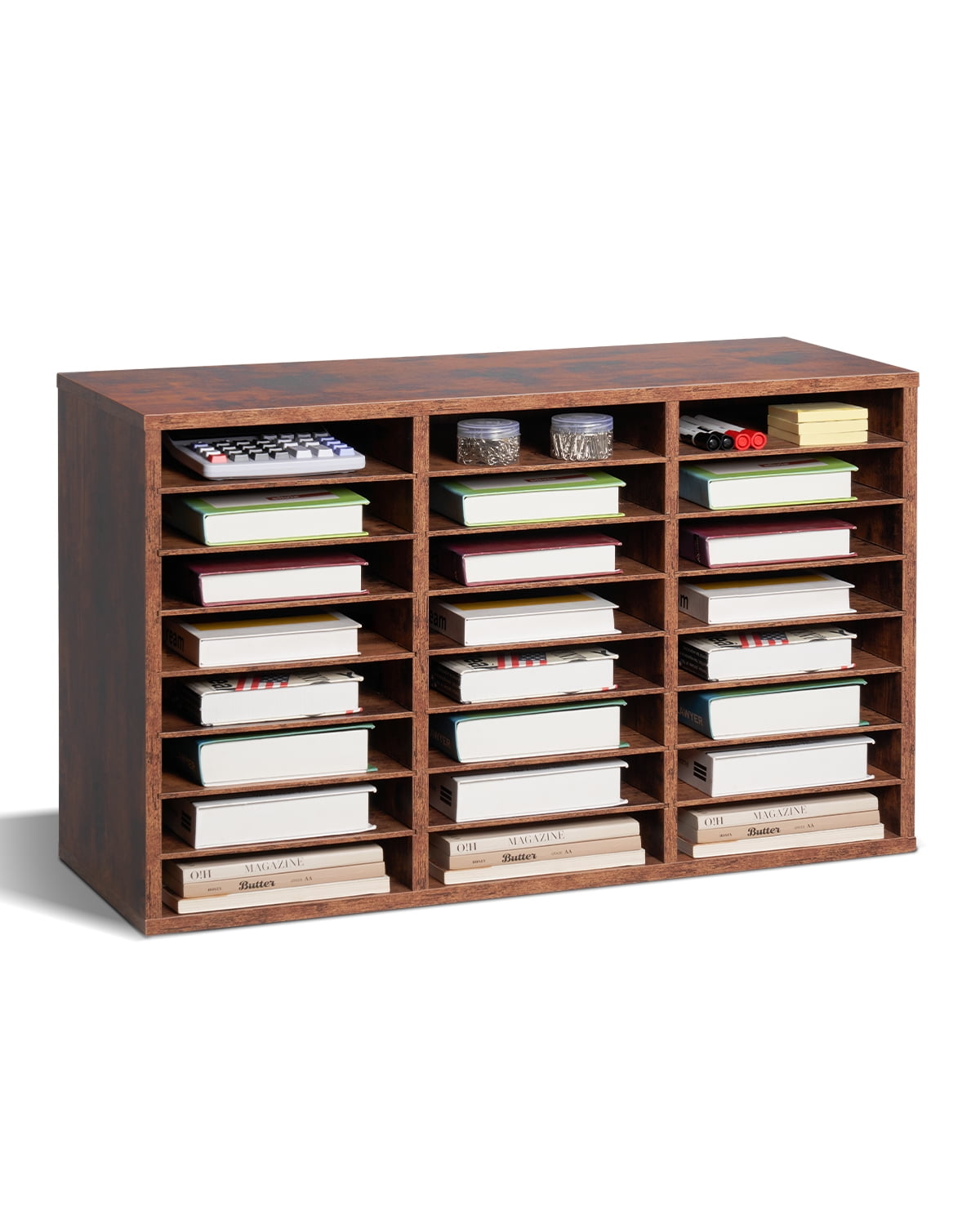 VEVOR Literature Organizer, 24 Compartments Office Mailbox with ...
