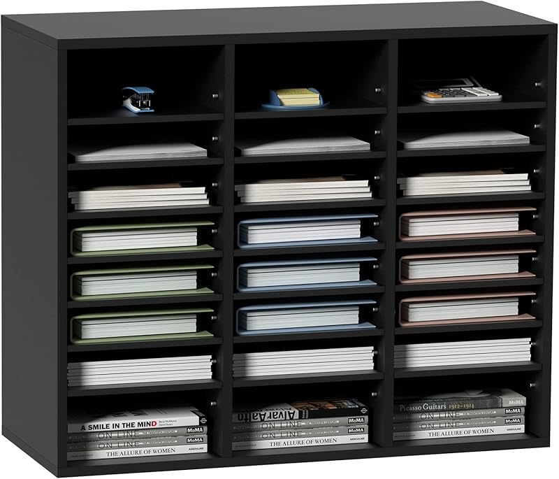 VEVOR Literature Organizers, 24 Compartments Office Mailbox with ...