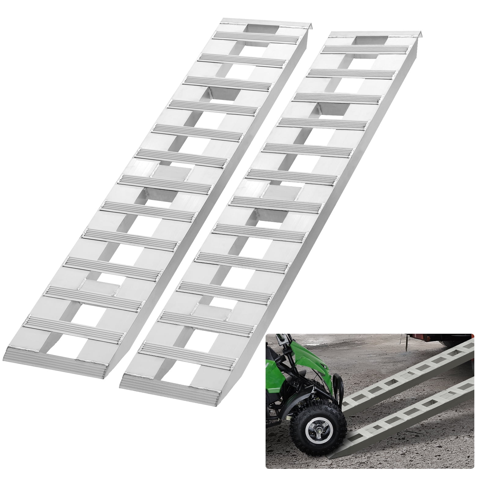 VEVOR Loading Ramps, 2 Pcs 72 x 15 in, Durable Aluminum and Heavy-Duty ...