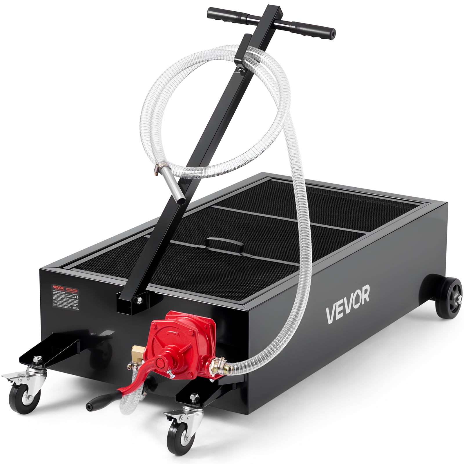 VEVOR Low Profile Oil Drain Pan, 25 Gallon Capacity, Rolling Oil Drain ...