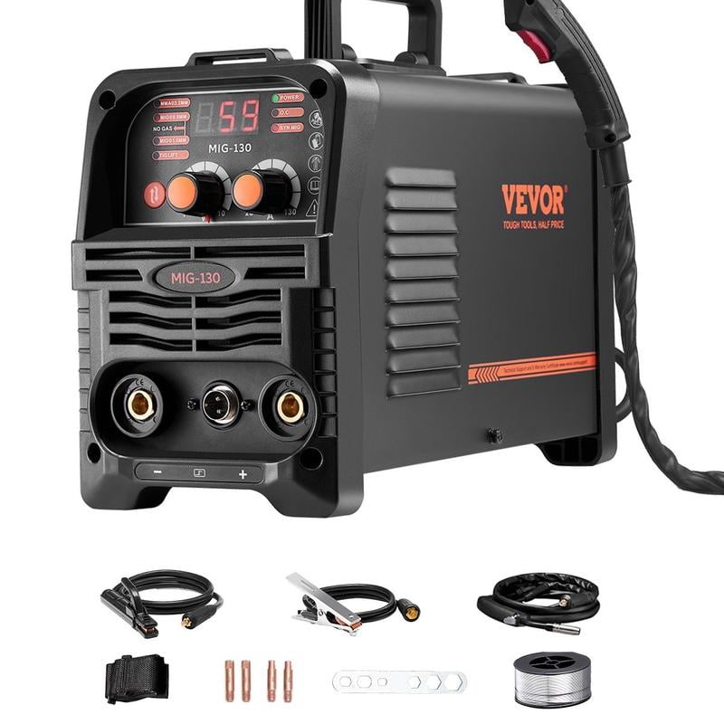 VEVOR MIG Welder, 130-270A Flux Core Welder, 3 in 1 Combo MMA/MIG/LIFT TIG Welder Machine ...