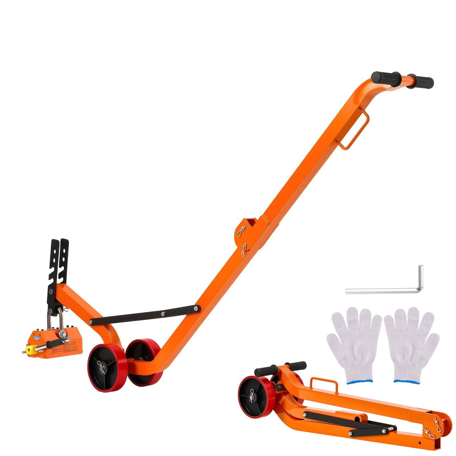 VEVOR Magnetic Lid Lifter Dolly, 1320 lbs Pulling Capacity, Steel Dolly ...