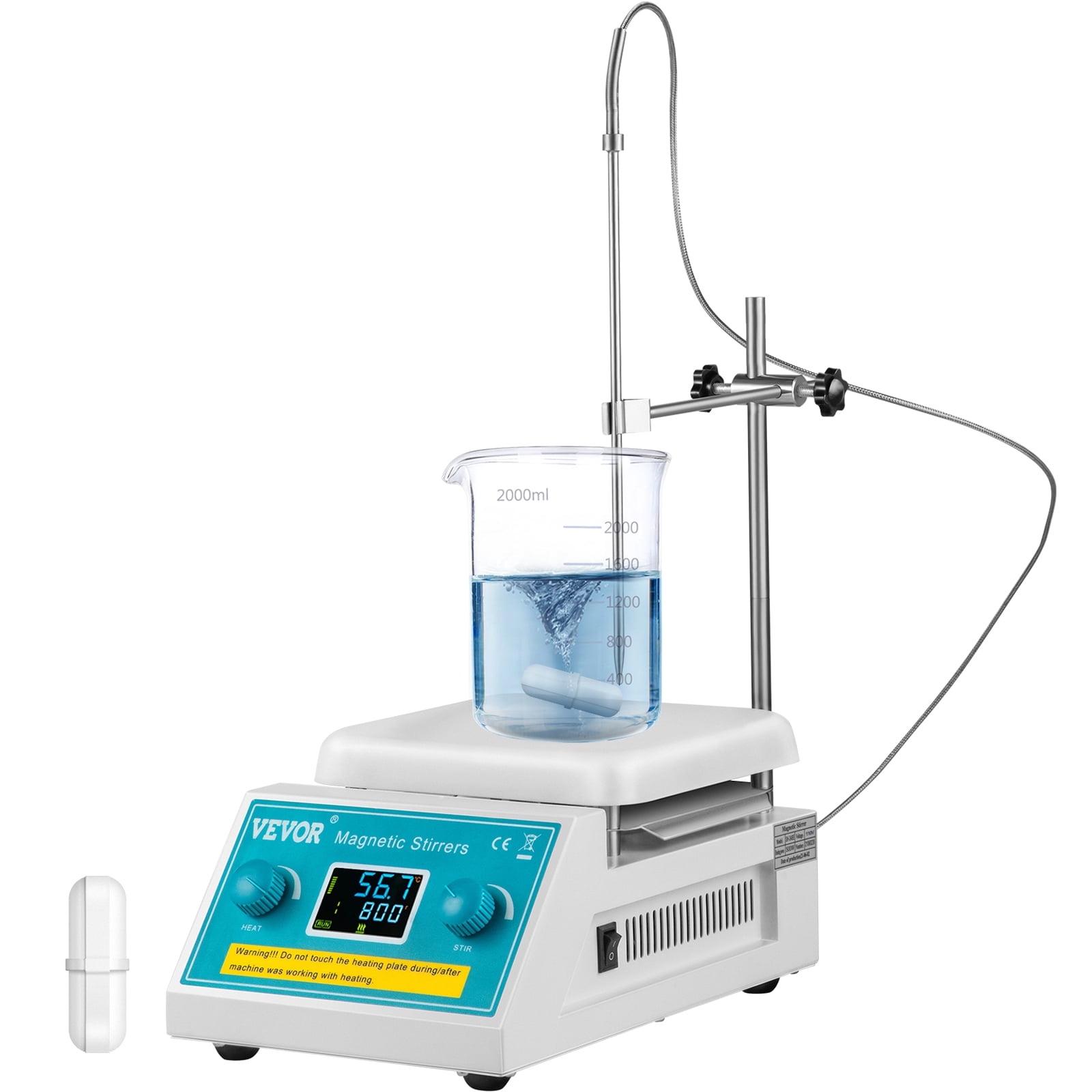 VEVOR Magnetic Stirrer Hot Plate, 200-2000 RPM Digital Hotplate ...
