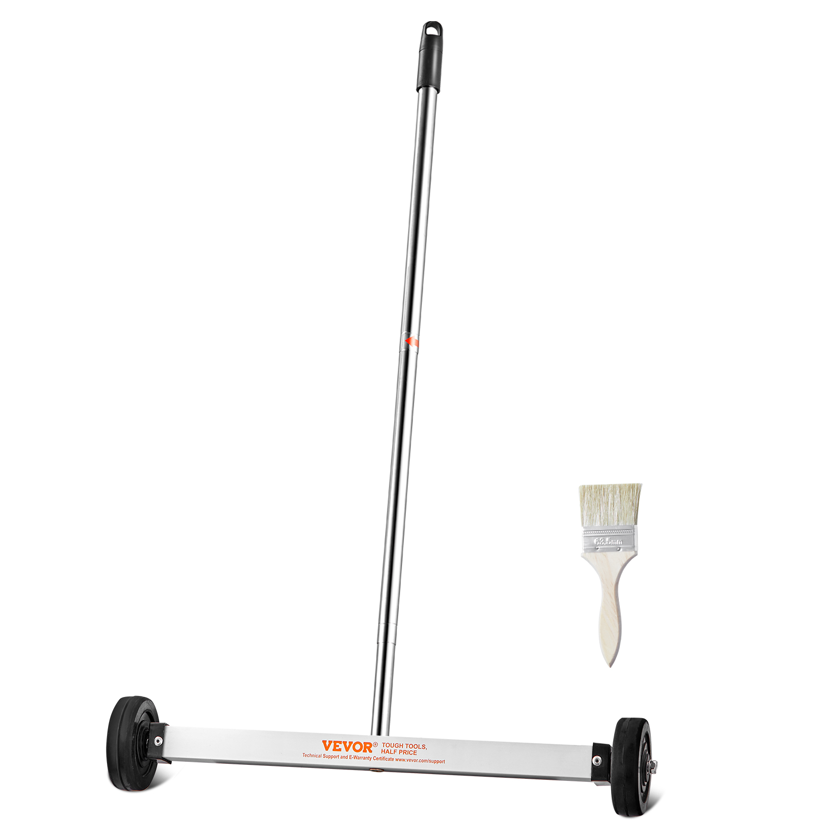 VEVOR Magnetic Sweeper with Wheels, 17inch Mini Magnetic Sweeper, 10 ...