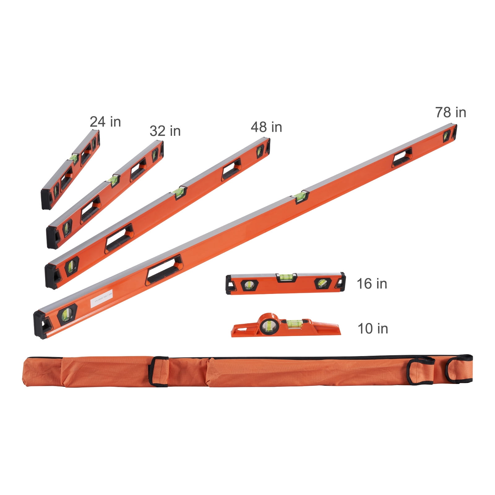 VEVOR Magnetic Torpedo Level 48/24/16/10 in Mechanical Level Set Bubble ...