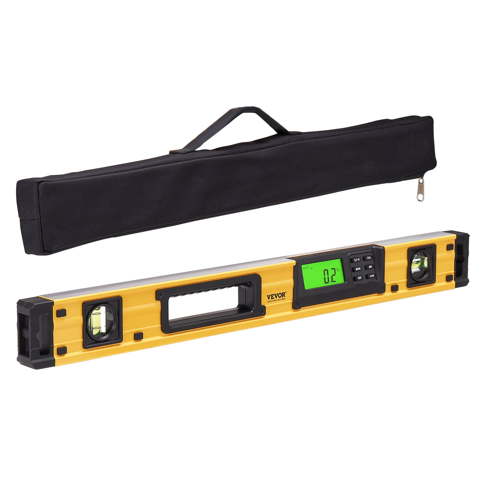 VEVOR Magnetic Torpedo Level, 600mm, LED Backlit Screen Mechanical ...