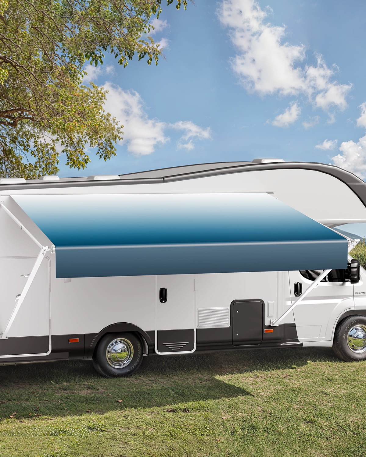 VEVOR Manual RV Awning Complete Kit, 15' Retractable Awning with ...