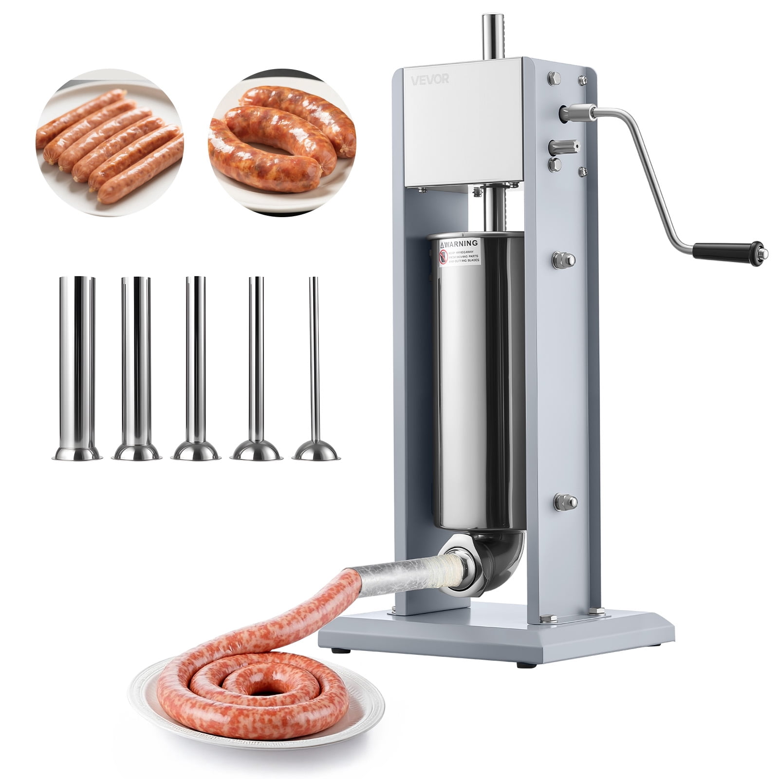 VEVOR Manual Sausage Stuffer, 11 LBS / 5 L Vertical Meat Stuffer, Heavy ...