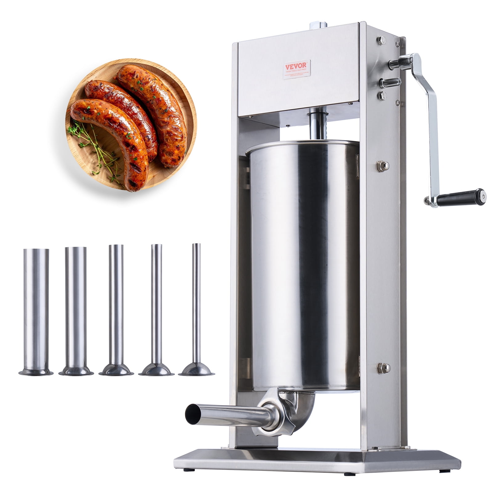 VEVOR Manual Sausage Stuffer,15 L / 30 LBS Vertical Sausage Machine ...