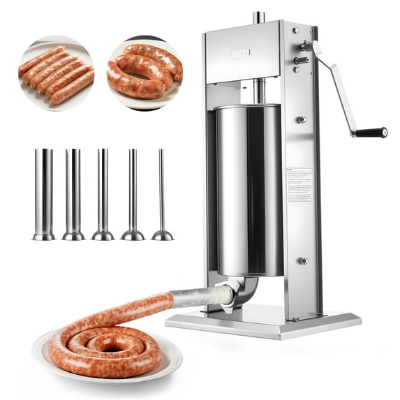 VEVOR Manual Sausage Stuffer, 33 LBS / 15 L Vertical Meat Stuffer ...