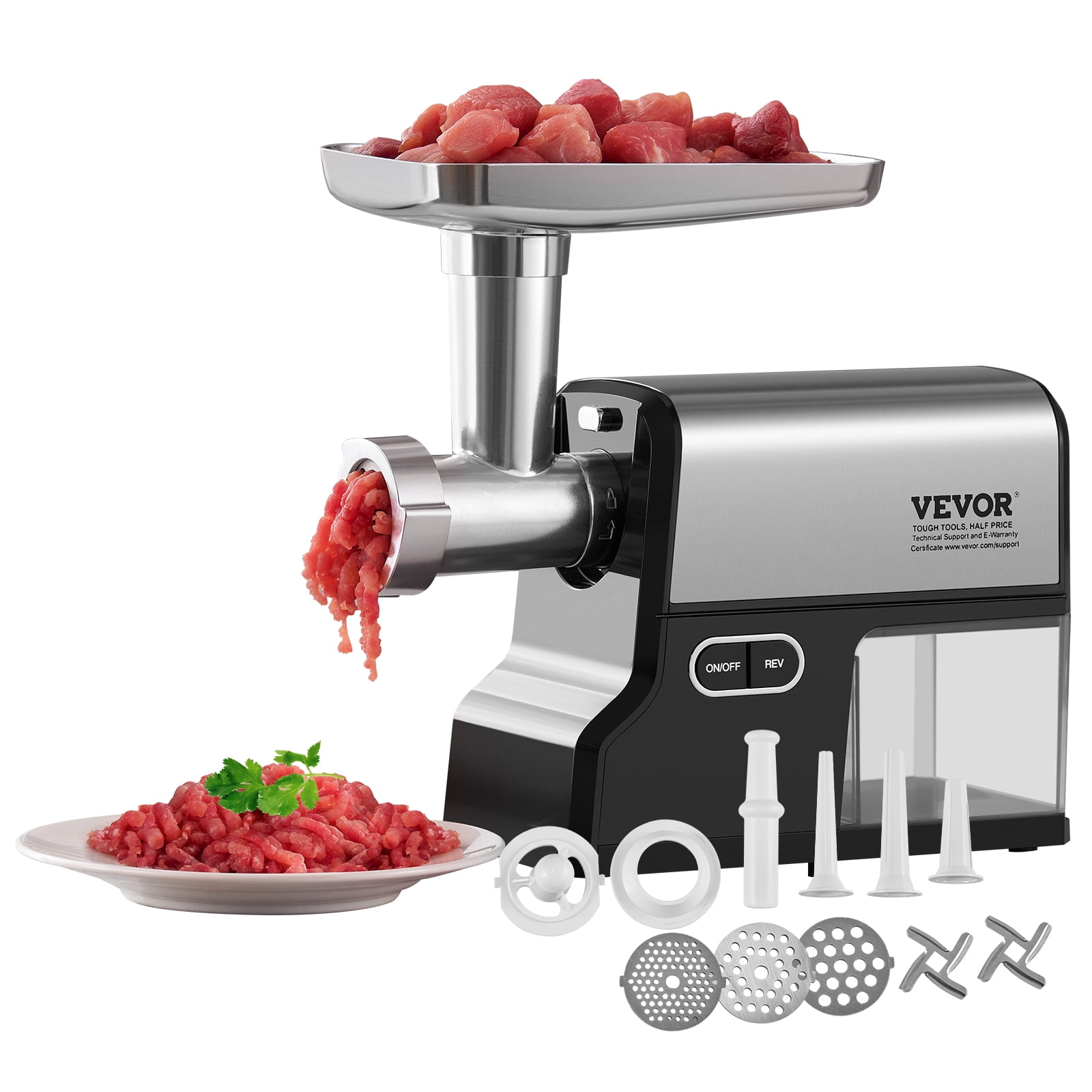 VEVOR Meat Grinder, 4.2 Lbs/Min Capacity Electric Meat Grinders with ...