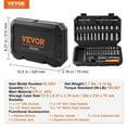 VEVOR Mechanics Tool Set and Socket Set, 1/4" 3/8" 1/2" Sockets, 145/205/450 Pcs SAE & Metric ...