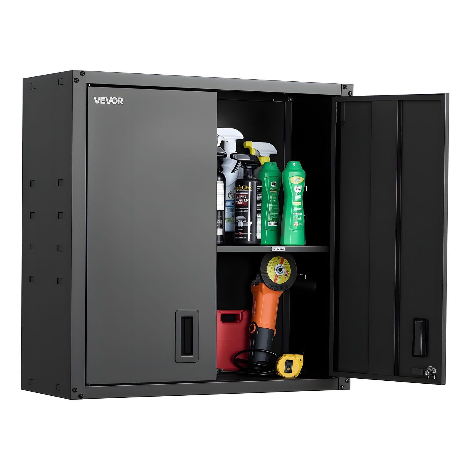 VEVOR Metal Wall Cabinet, 30W x 12.2D x 30H Inch, Steel Floating ...