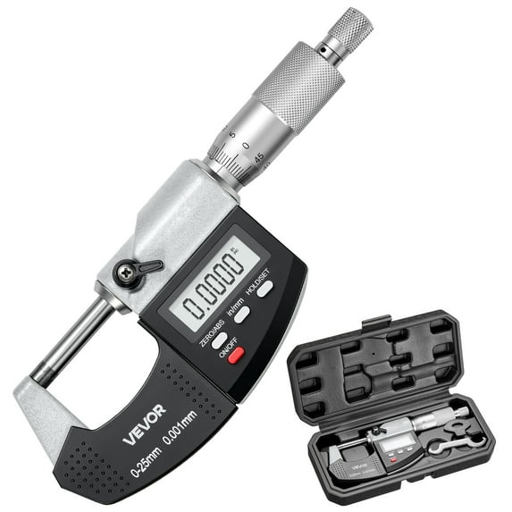 VEVOR Micrometer Set, Digital Outside Micrometer 0-1 inch Measuring ...