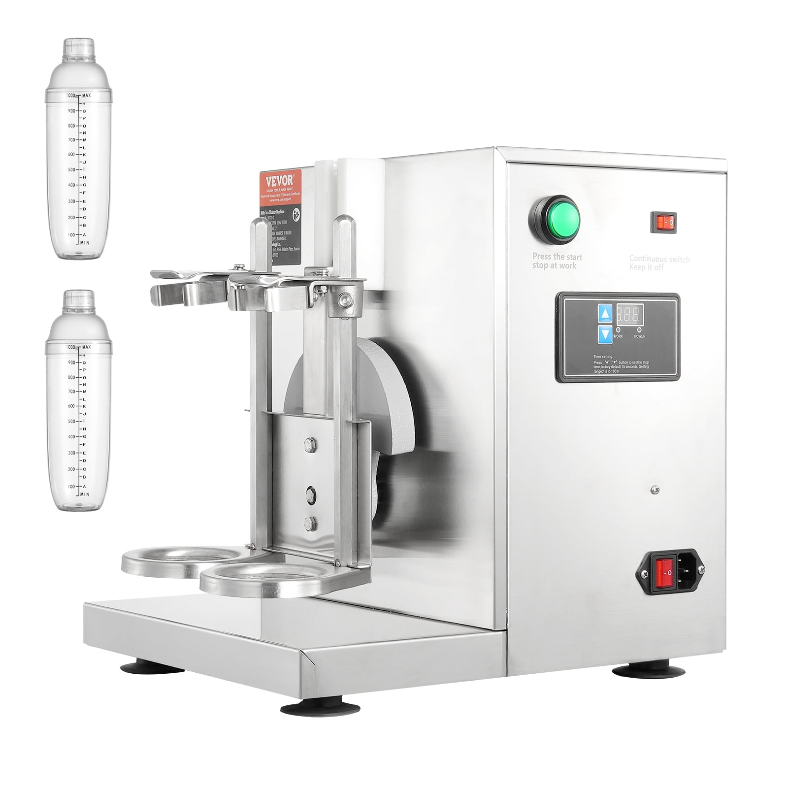 VEVOR Milkshake Maker Machine, 120W Commercial Milk Tea Shaker Machine ...