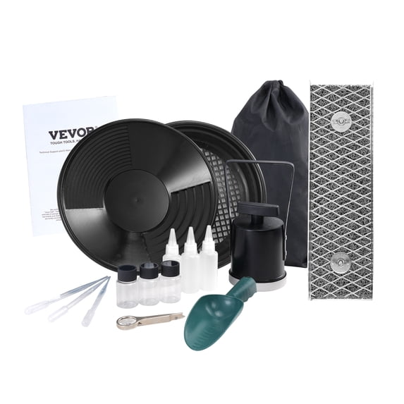 VEVOR Mini Sluice Box Gold Panning Kit, 12inch Aluminum Alloy Gold ...