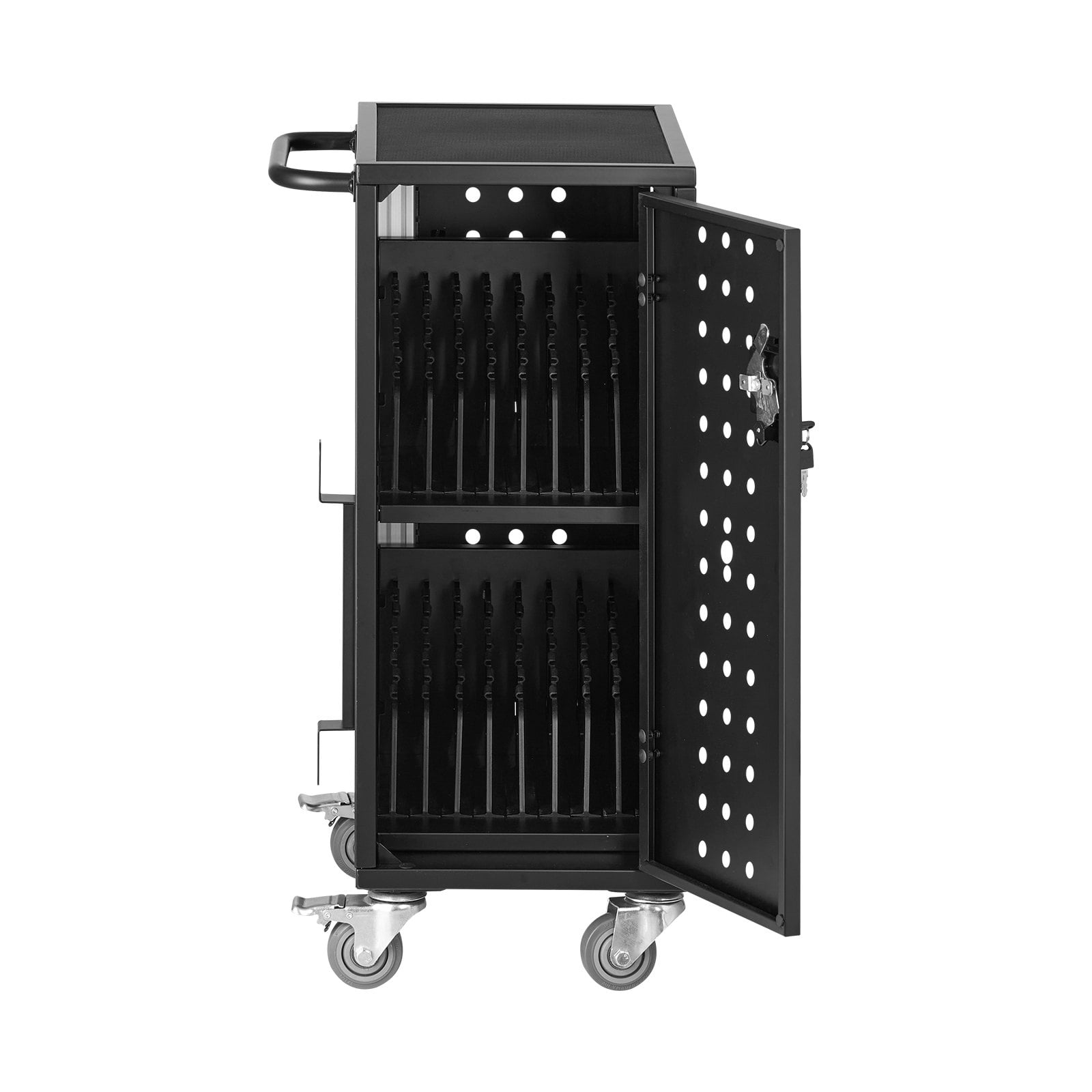 VEVOR Mobile Locking Charging Cart – Secure Storage for 16 Laptops ...