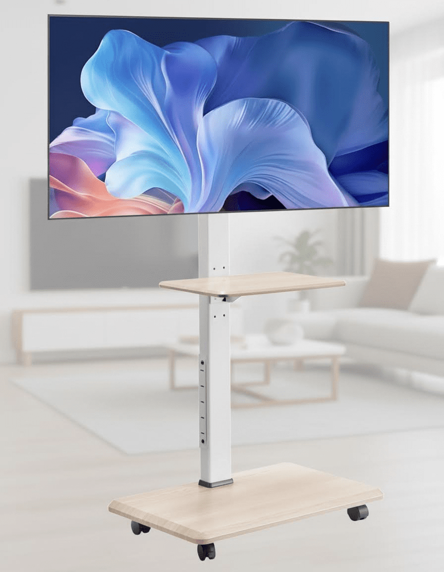 VEVOR Mobile TV Cart for 32 to 70 Inch Screens, Adjustable Height TV ...