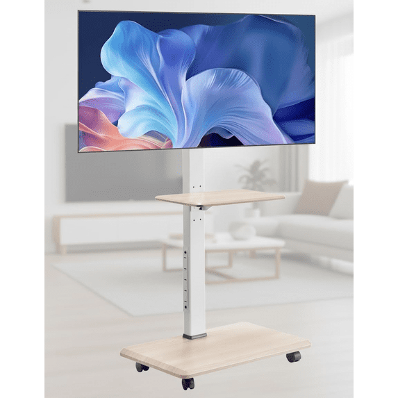 VEVOR Mobile TV Cart for 32 to 70 Inch Screens, Adjustable Height TV ...