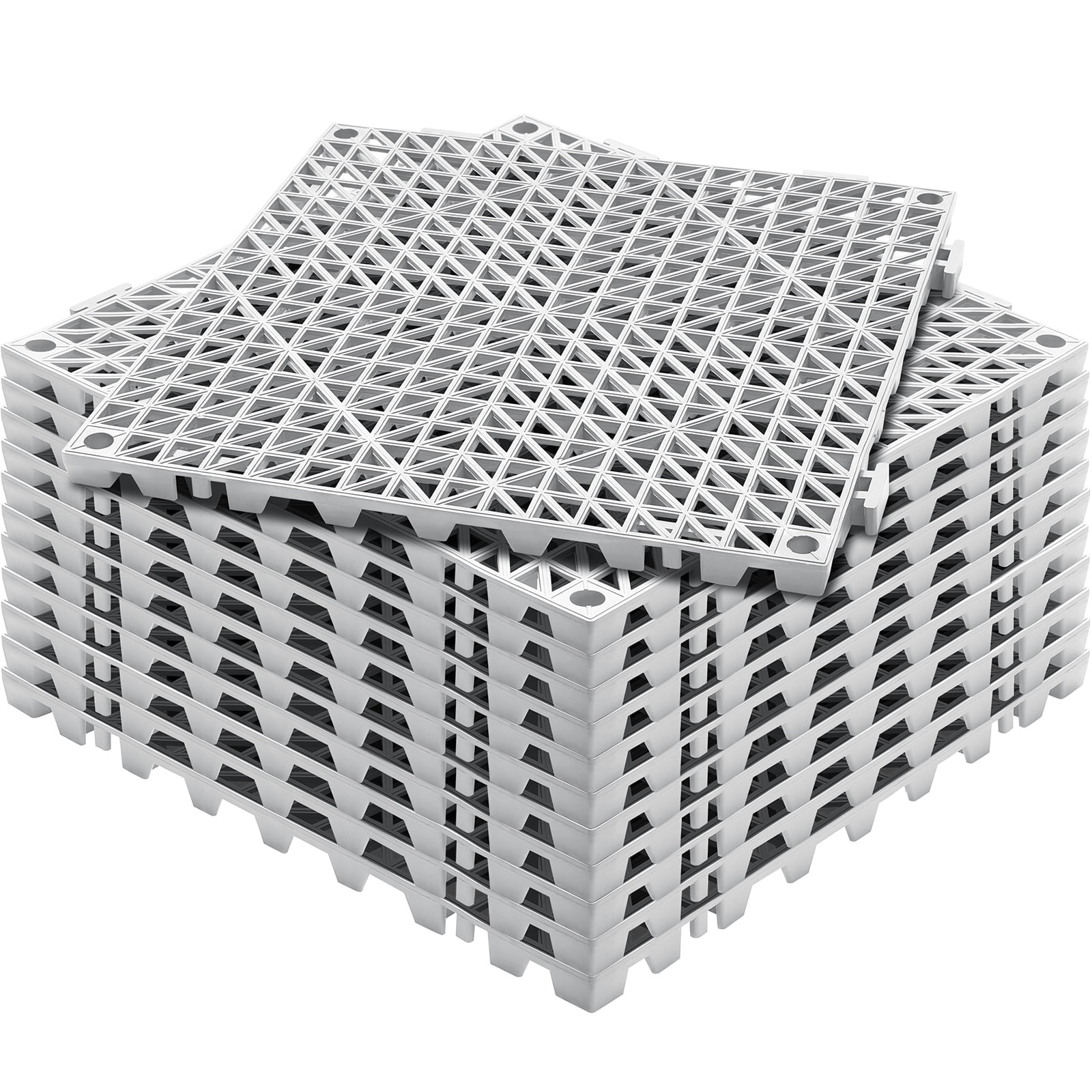 VEVOR Modular Interlocking Cushion, 12 Pack 12" x 12" Splicing Drainage ...