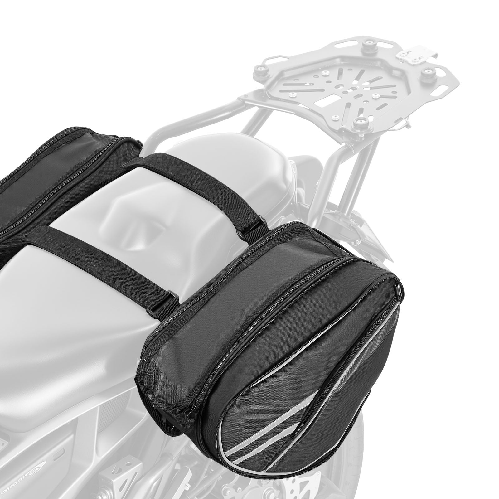 VEVOR Motorcycle Saddlebag, 30 L (15 L x 2) Large Capacity Side Saddle ...