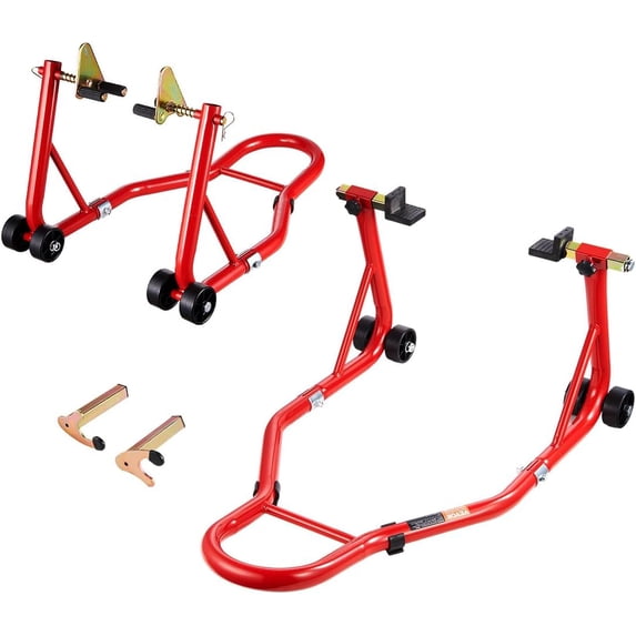 VEVOR Motorcycle Stand Lift, 850lbs Capacity Front Rear Combo Stand ...