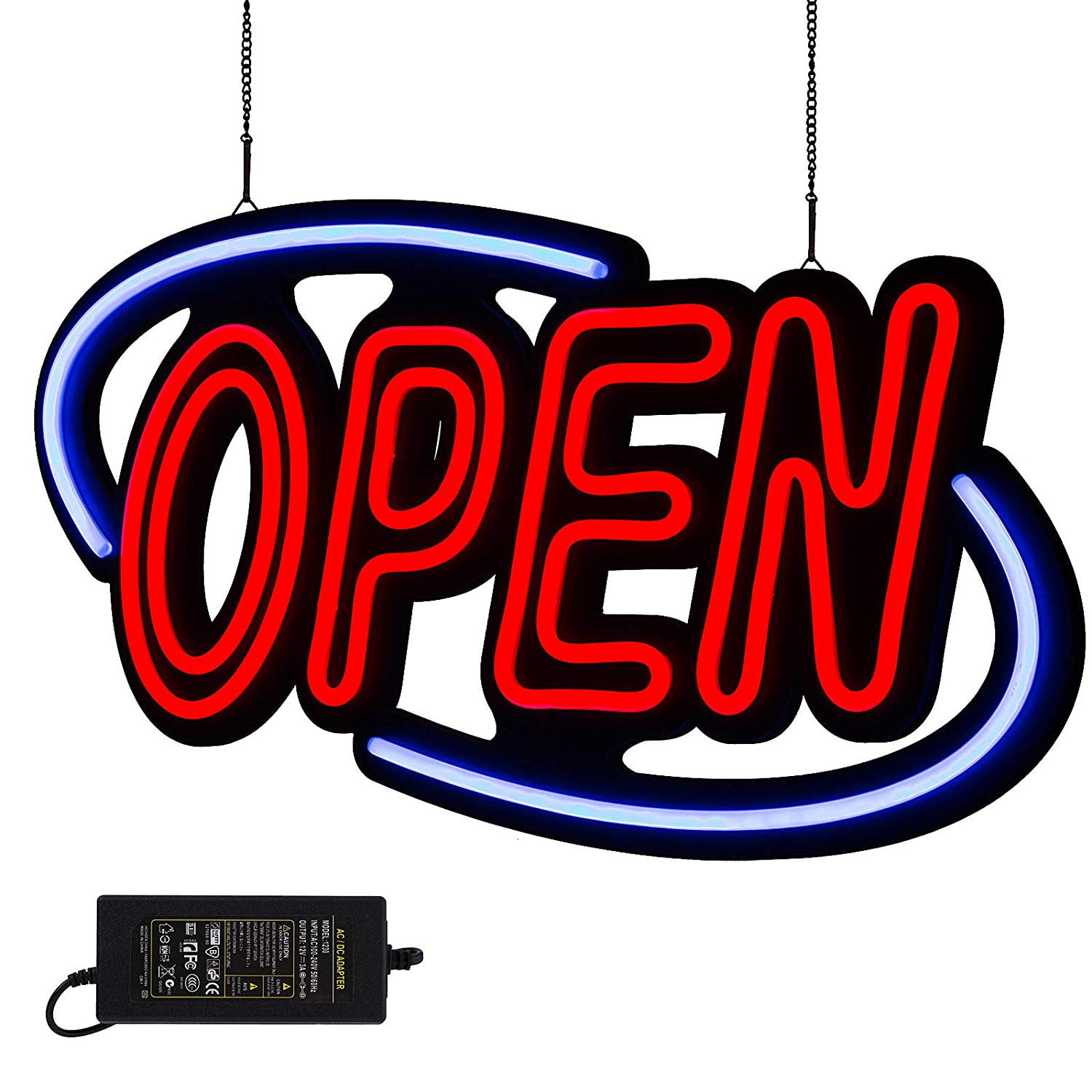 Free Shipping! VEVOR LED Neon Open Sign 31.5x15.7 inch 60W Bright Wall ...