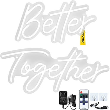 Better Together Neon Wall Sign Handmade Customized Led Light Decor ...
