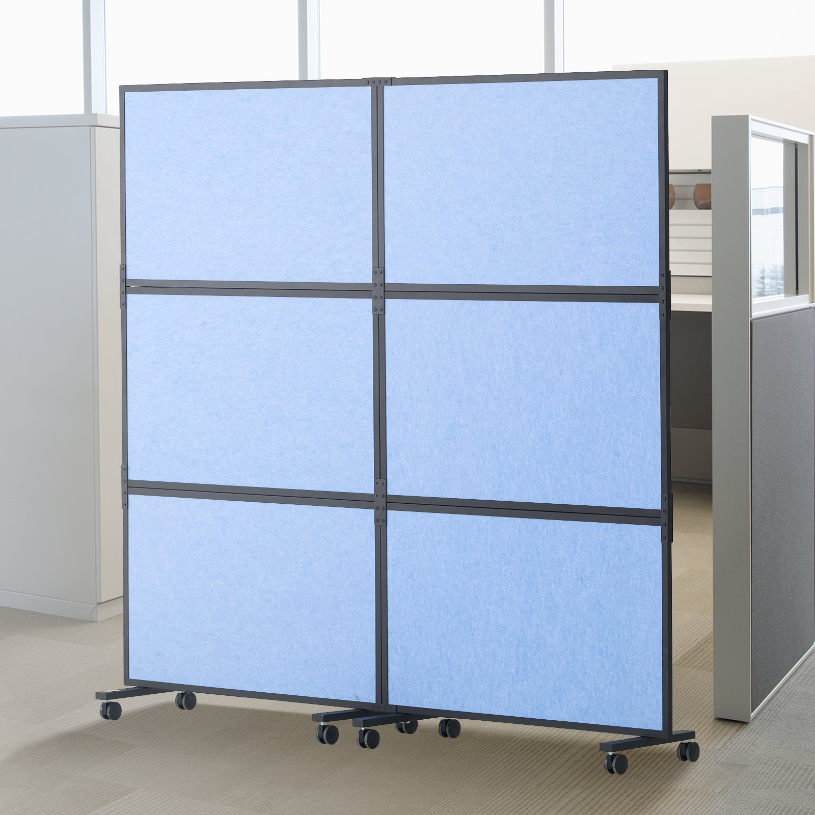 VEVOR Office Divider, 2 Panel Office Partition, Freestanding Office ...