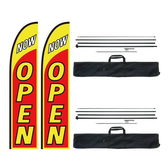 VEVOR Open Flags with Pole Kit, Advertising Flags for Business Outside ...