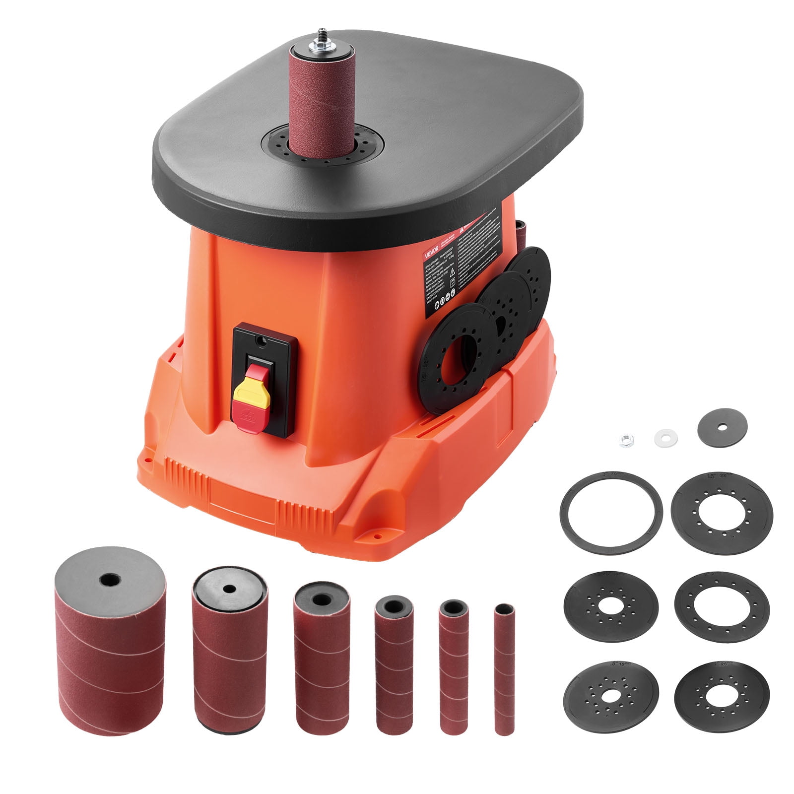 VEVOR Oscillating Spindle Sander, 2400RPM Benchtop Spindle Sander with ...