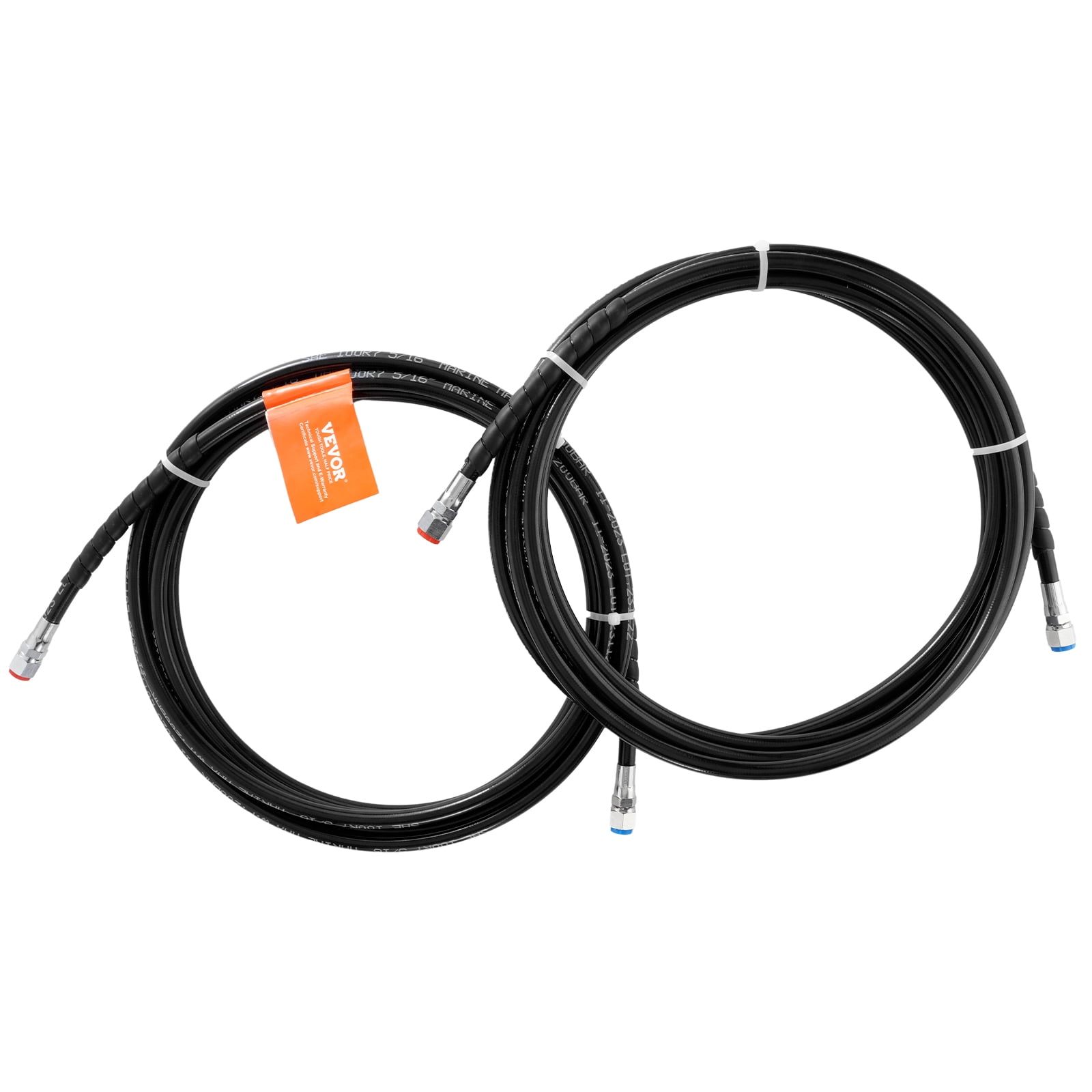 VEVOR Outboard Hose Kit, 20 ft Hydraulic Steering Hose, 2-Piece Leak ...