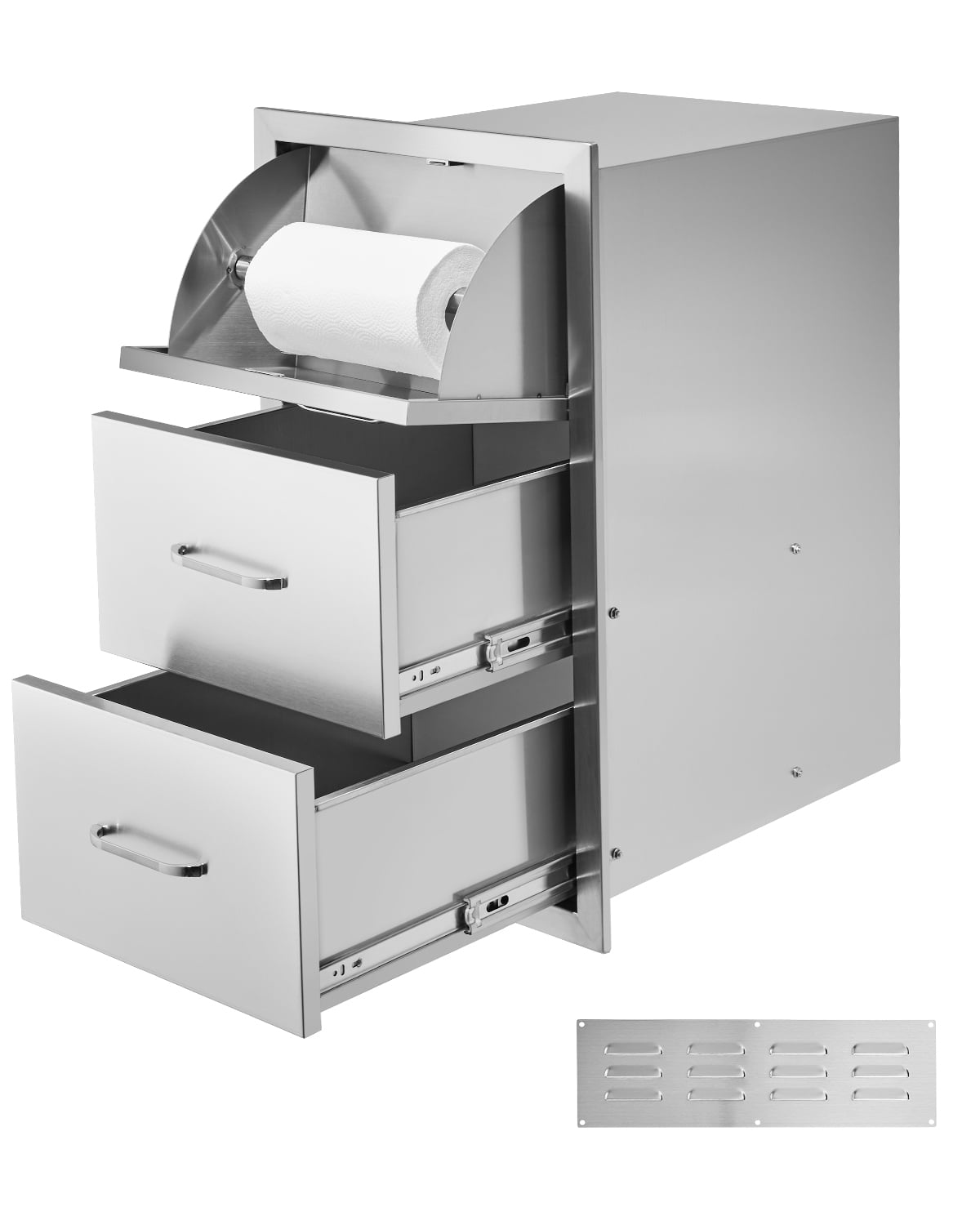 VEVOR Outdoor Kitchen Drawers, 16.5"W x 29"H x 20.5"D Triple Access ...