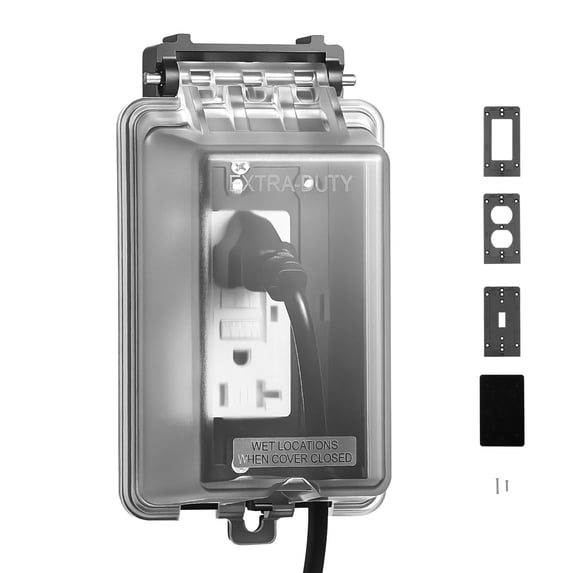 VEVOR Outdoor Outlet Cover, 1-Gang Weatherproof Electrical Outlet Cover ...