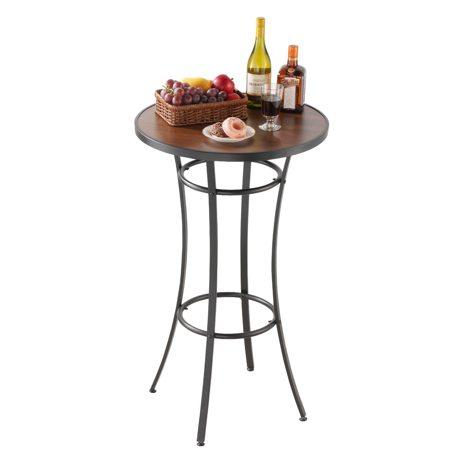 VEVOR Outdoor Round Bar Table, 23.7 in Counter Bar Height Bistro Table ...