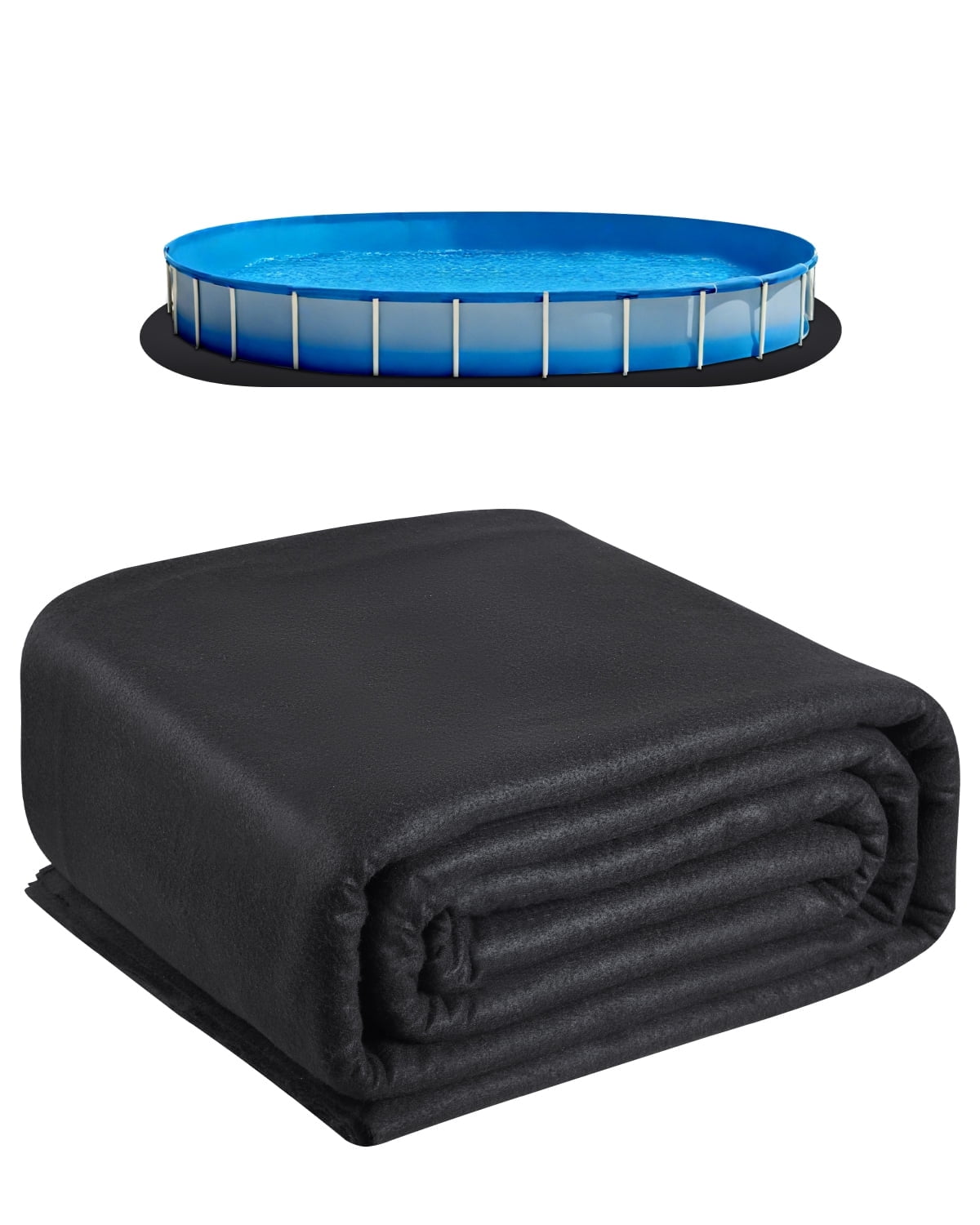 VEVOR Oval Pool Liner Pad, 15 x 30 ft Pool Liner Pad for Above Ground ...