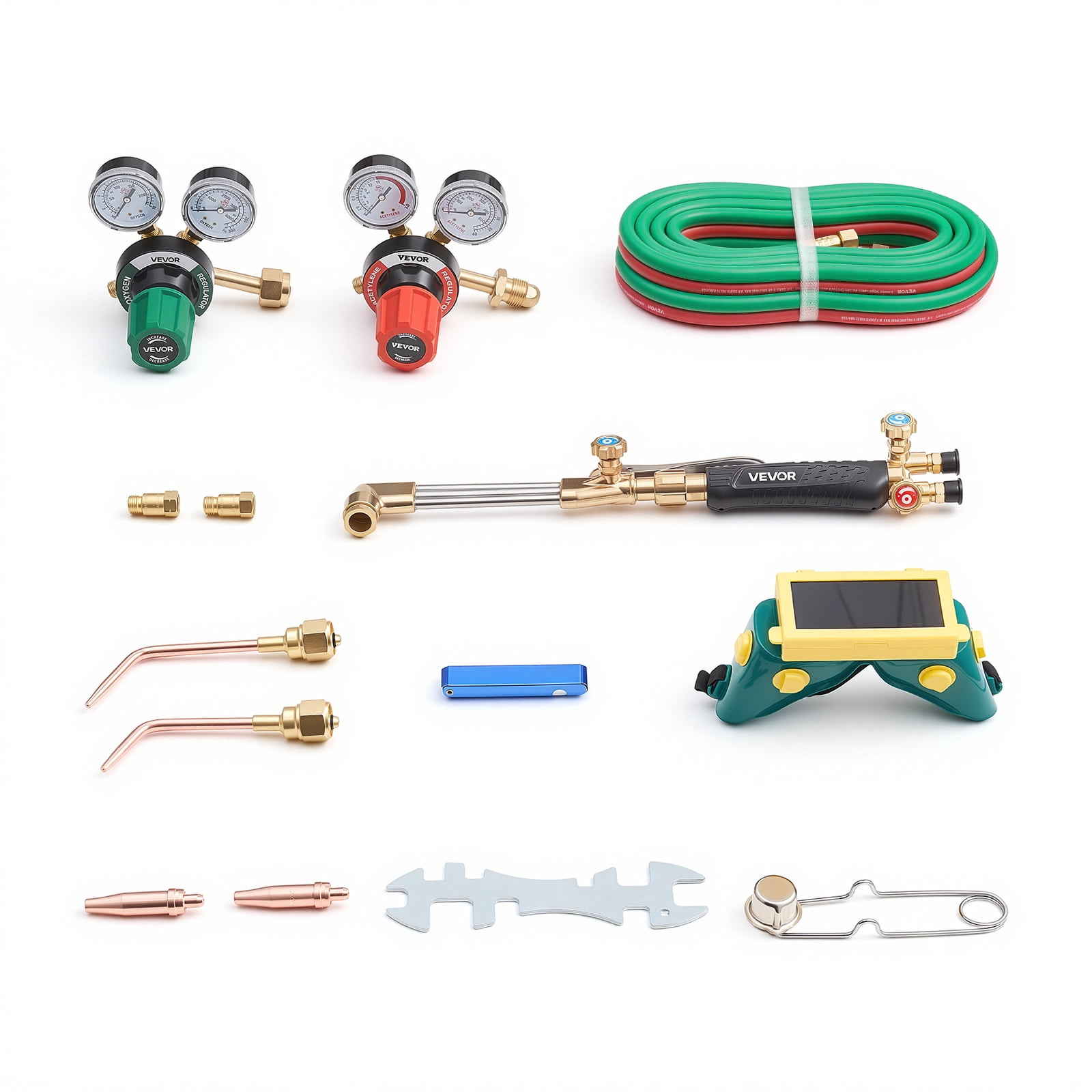VEVOR Oxygen Acetylene Torch Kit with Check Valves, Gas Welding Cutting ...