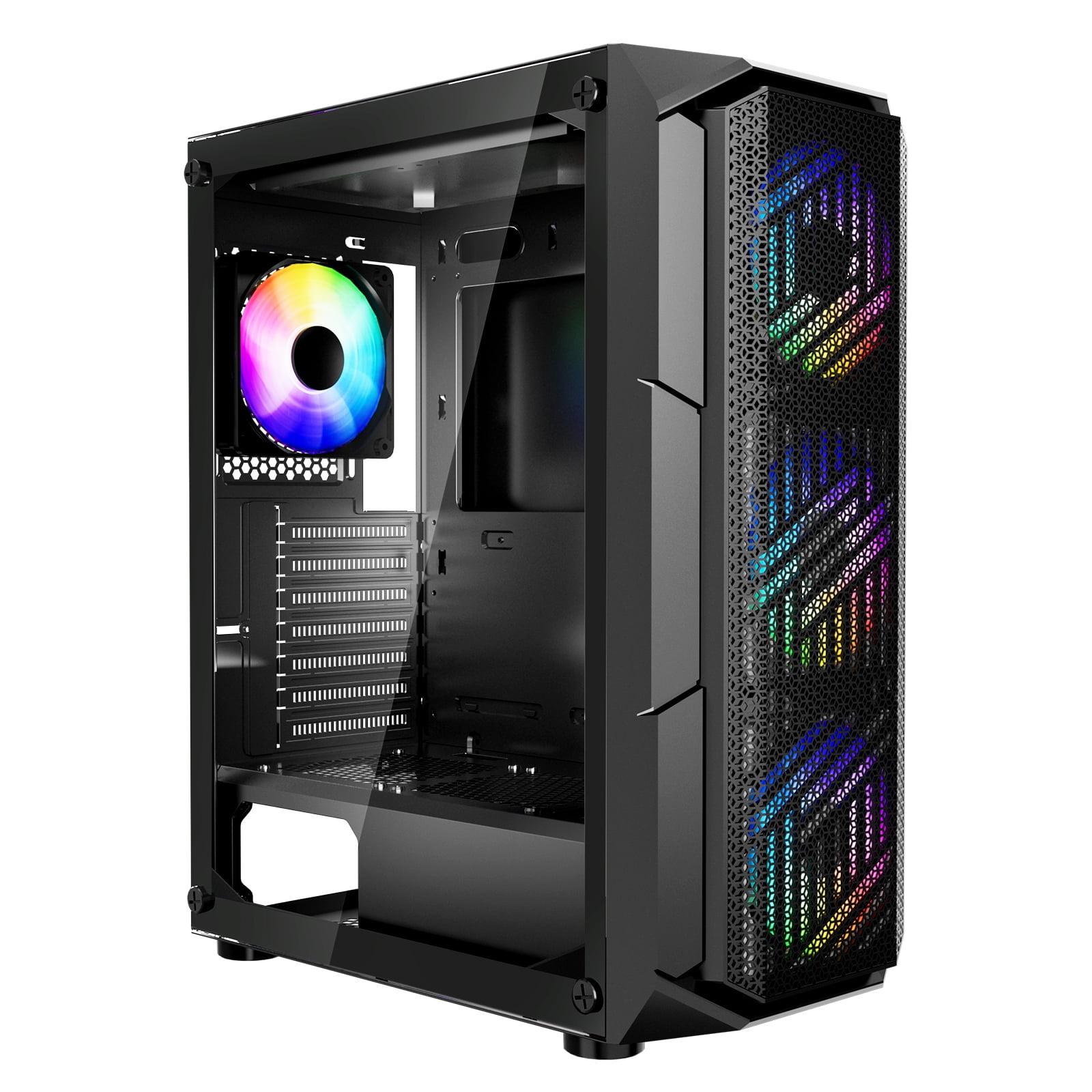 VEVOR PC Gaming Case, Mid-Tower, Computer Case with High-Airflow ...