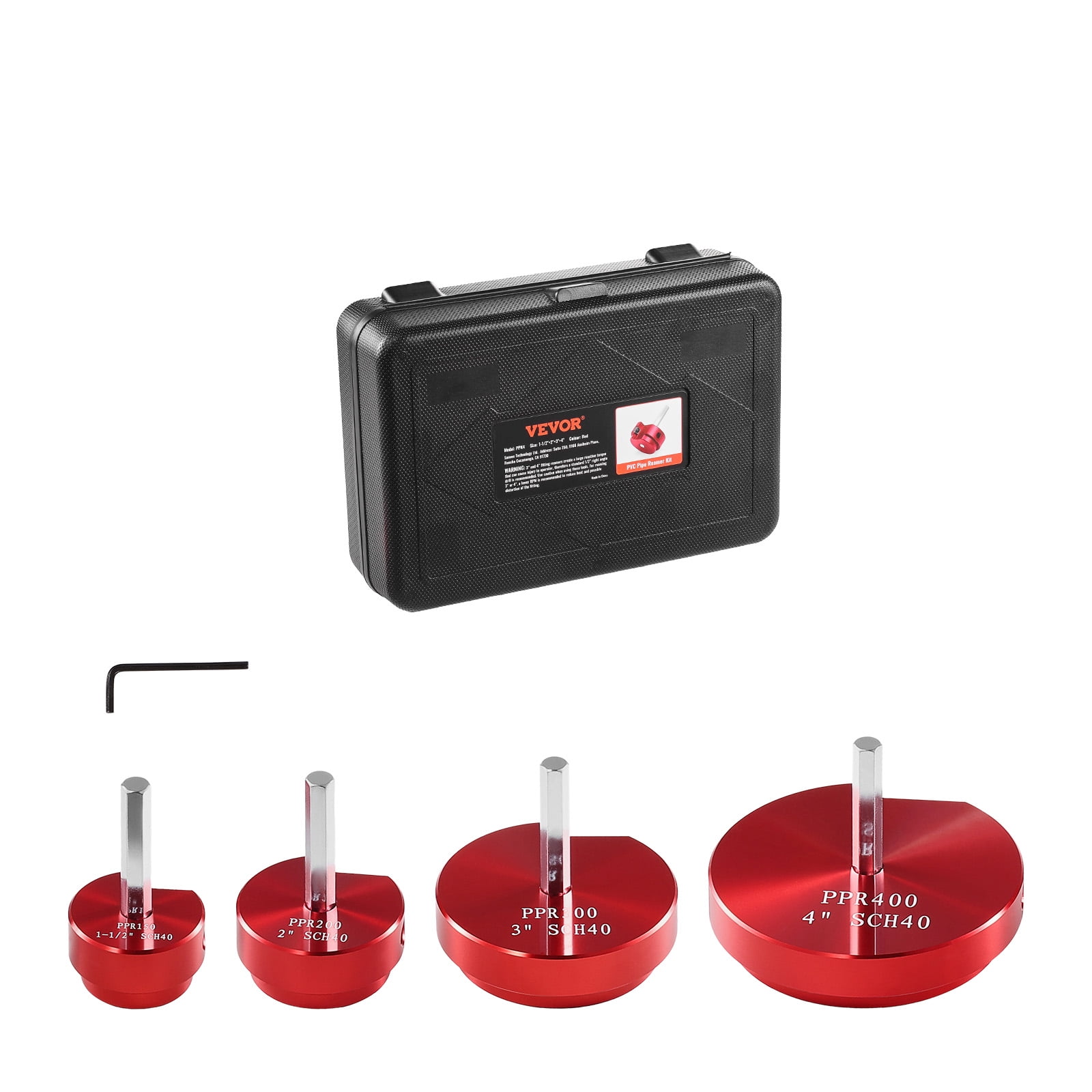 VEVOR PVC Pipe Reamer Kit, Aluminum Alloy, PVC Pipe Fitting Reamer ...