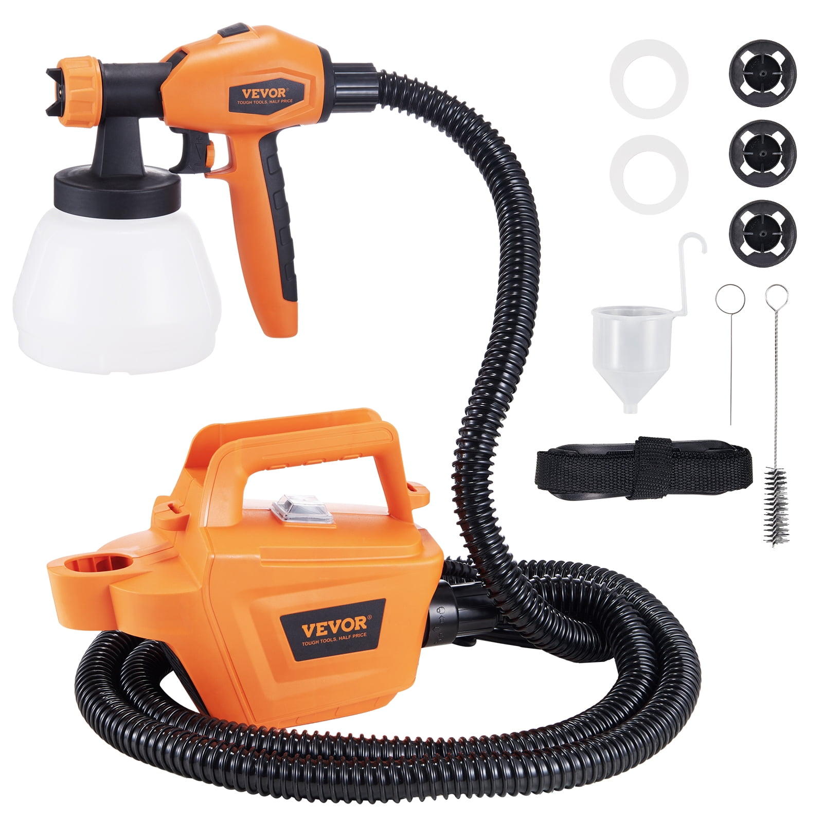 VEVOR Paint Sprayer, 500W Electric Spray Paint Gun with 10FT Air Hose ...
