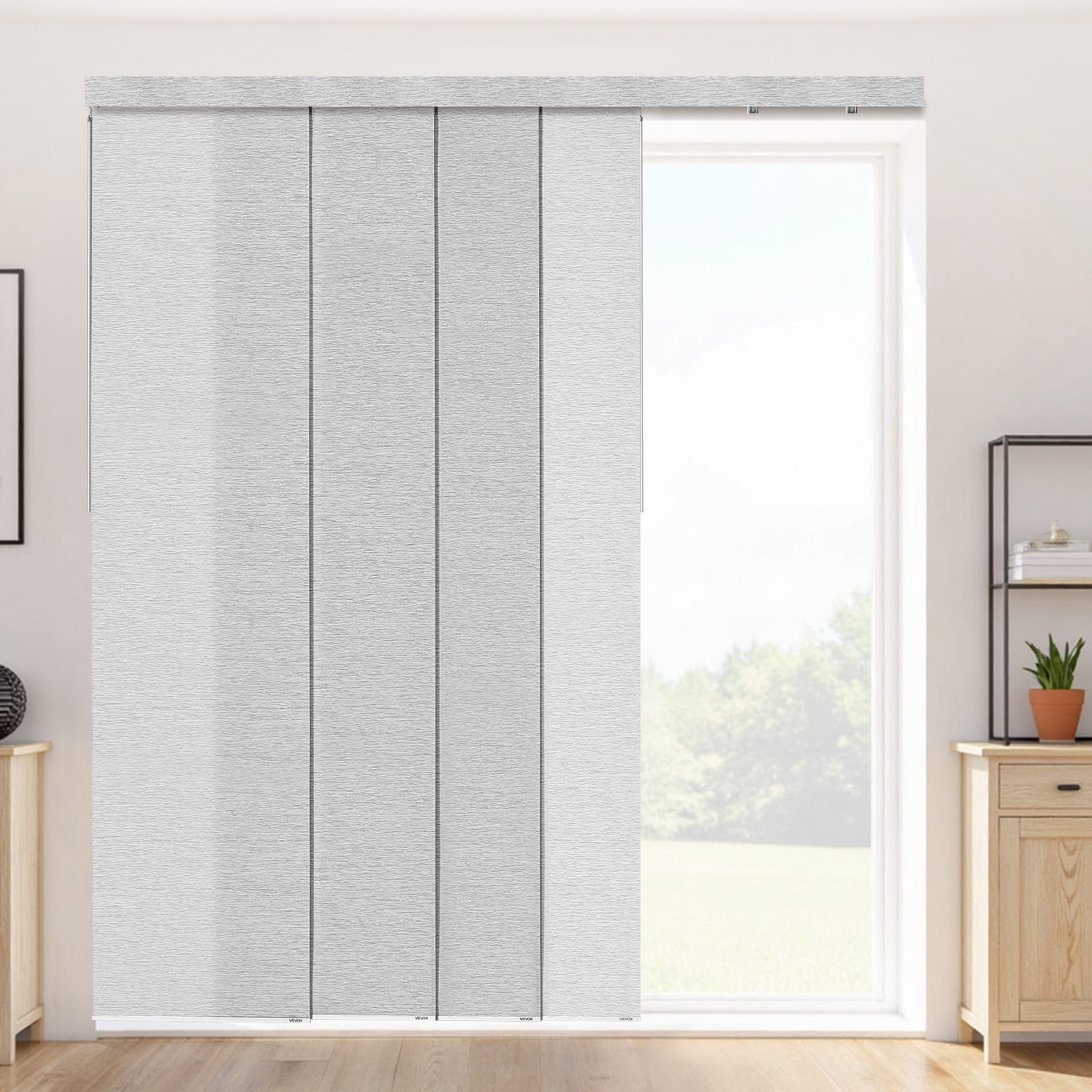VEVOR Panel Track Blinds,Extendable Track from 45.8 in to 86 in W ...