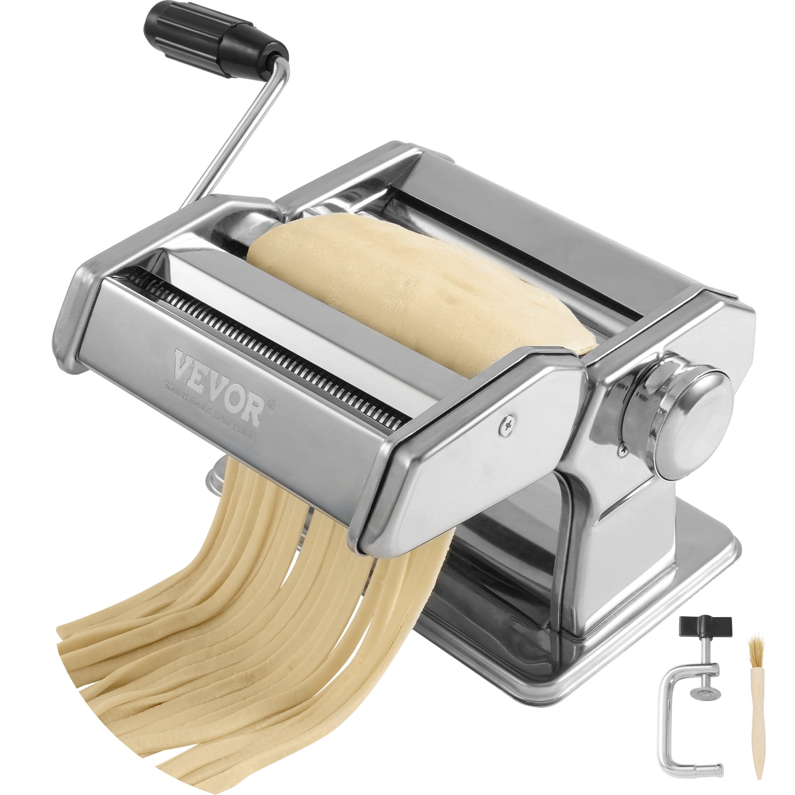 VEVOR Pasta Maker Machine, 9 Adjustable Thickness Settings Noodles Maker, Stainless Steel Noodle ...