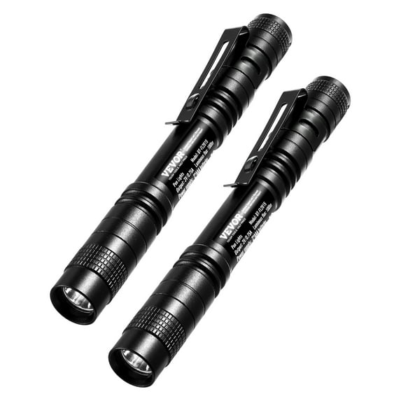 VEVOR Pen Light, 2-Pack 100 Lumens Pocket Flashlight with Clip, IPX4 ...