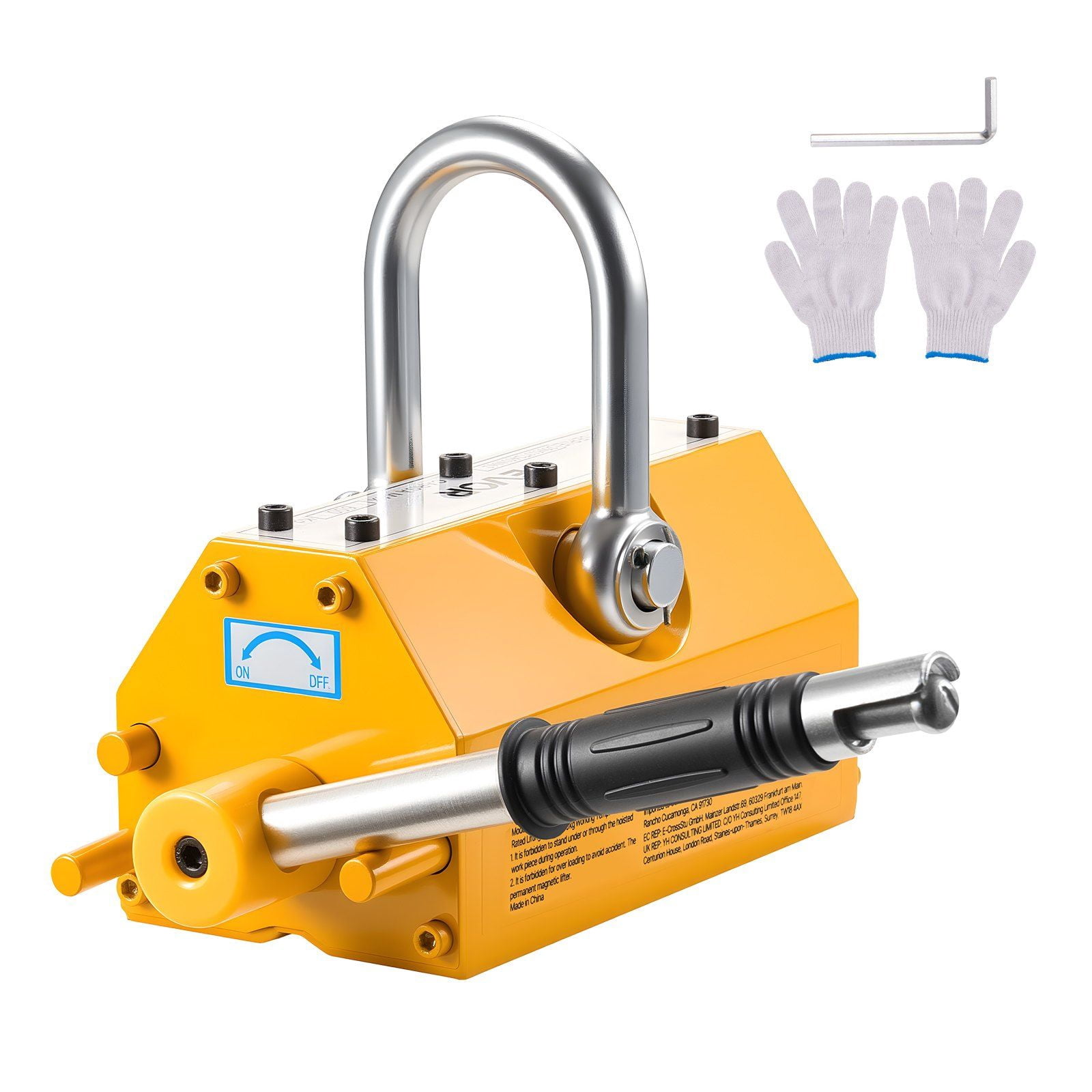 VEVOR Permanent Magnetic Lifter, 1320 lbs Pulling Capacity, Heavy Duty ...