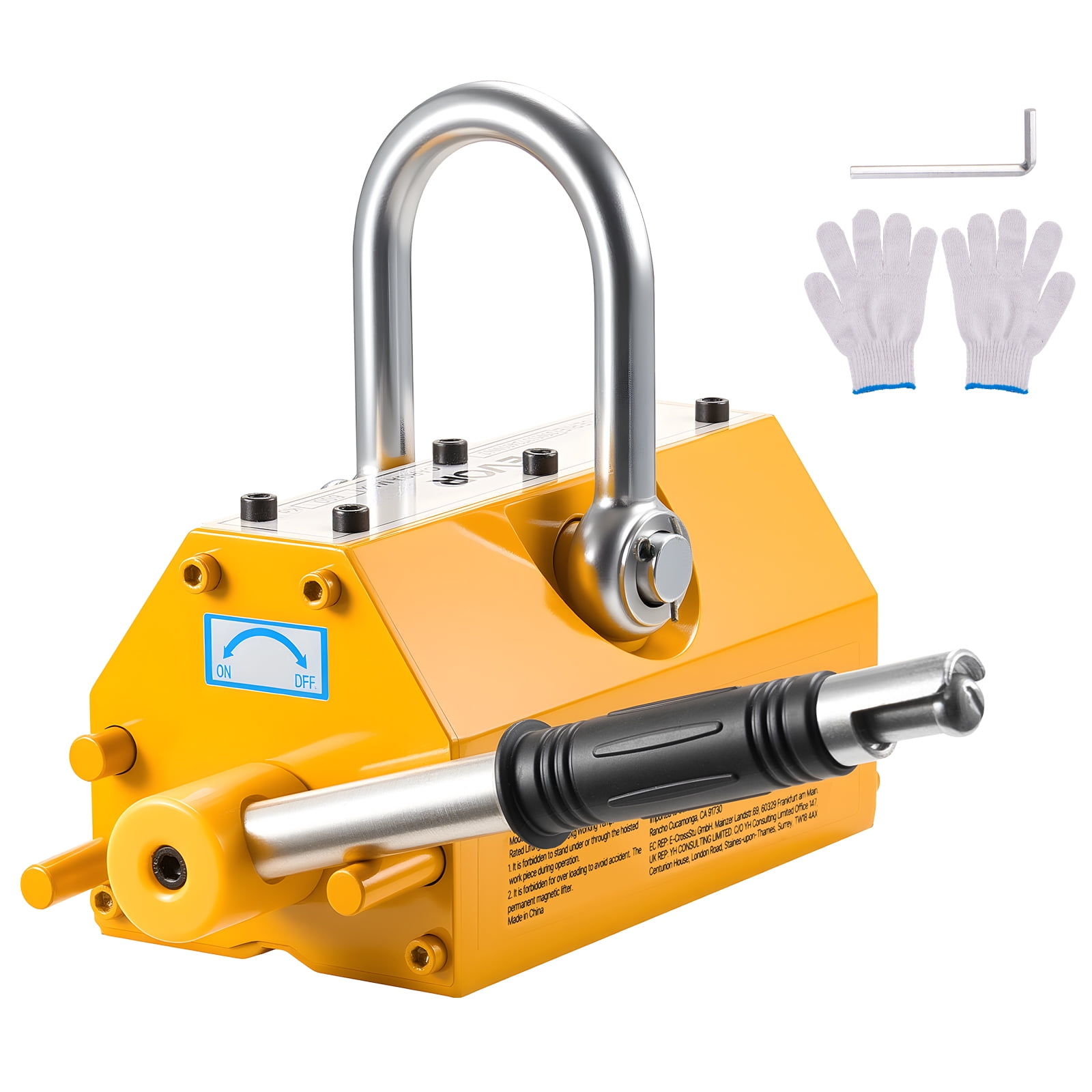 VEVOR Permanent Magnetic Lifter, 1320 lbs Pulling Capacity, Heavy Duty ...