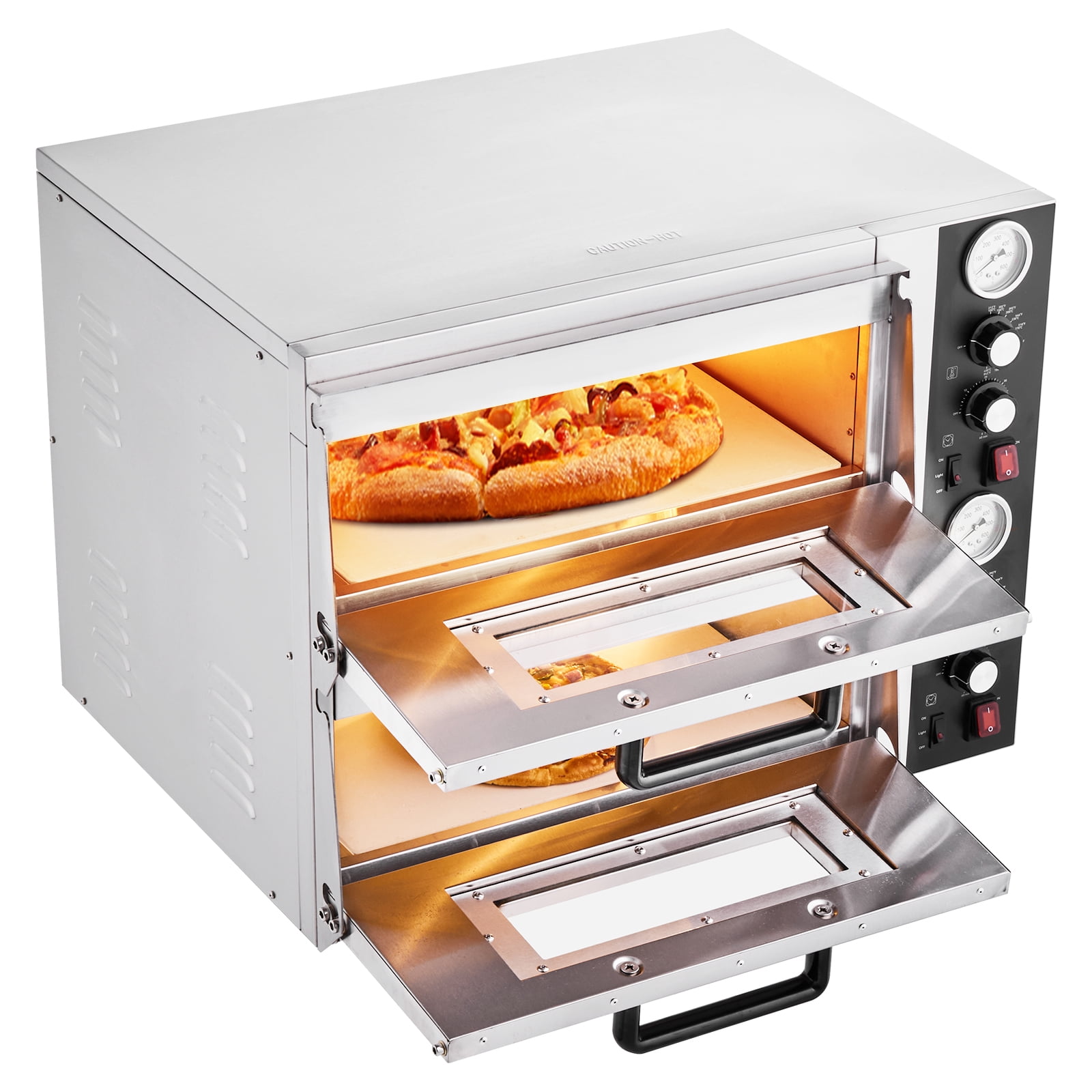 VEVOR Pizza Oven Electric, 18" Double-Deck Commercial Countertop Pizza ...
